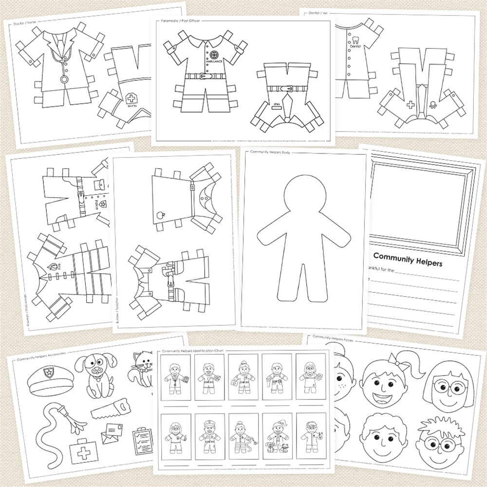 All About Community Helpers Blackline Masters - Pack of 10 | Blackline ...