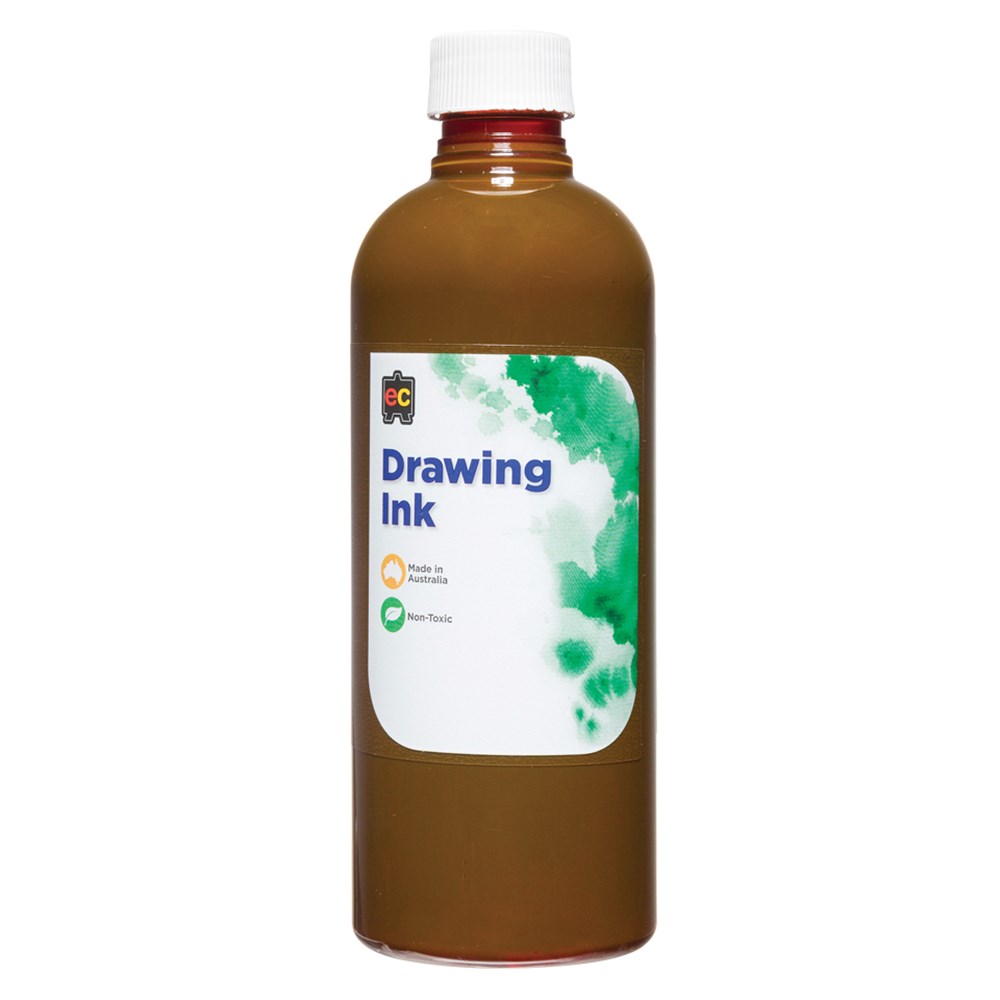 EC Drawing Ink - Yellow - 500ml - Inks | CleverPatch - Art & Craft Supplies