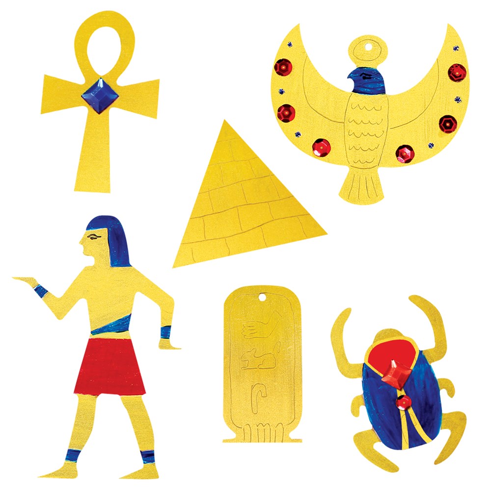 Wooden Egyptian Shapes - Pack of 24 | Wooden Shapes | CleverPatch - Art ...