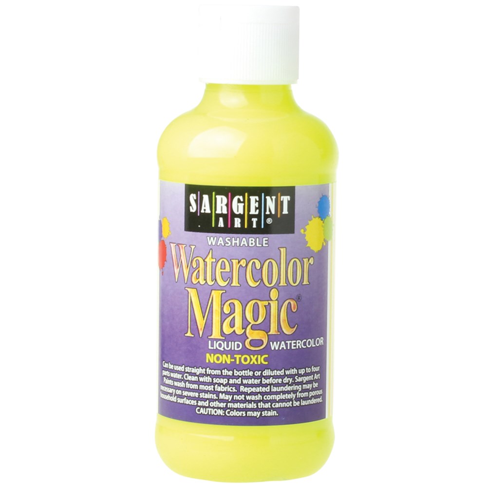 Watercolor Magic Fluorescent Liquid Watercolour - Yellow - 225ml ...