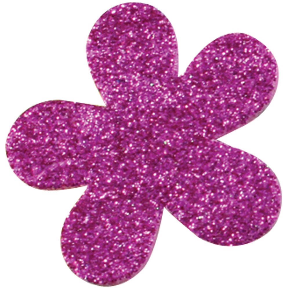 Foam Glitter Flower Stickers Pack Of 120 Foam Cleverpatch Art