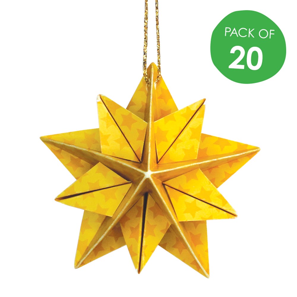 Construct-a-Star - Pack of 20 | Christmas Ornaments | CleverPatch - Art ...