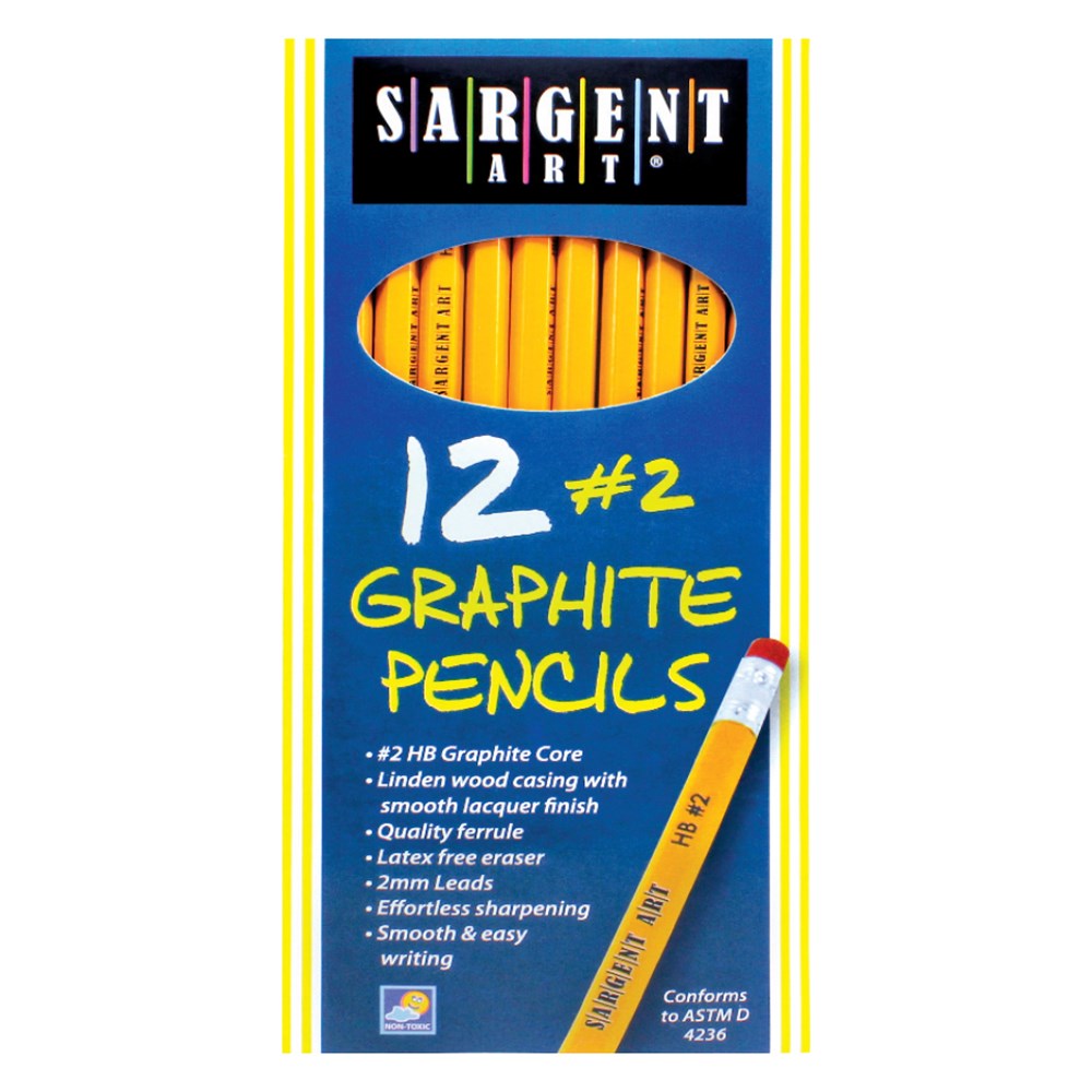 Sargent Art HB Graphite Pencils - Pack of 12 | Pencils | CleverPatch ...
