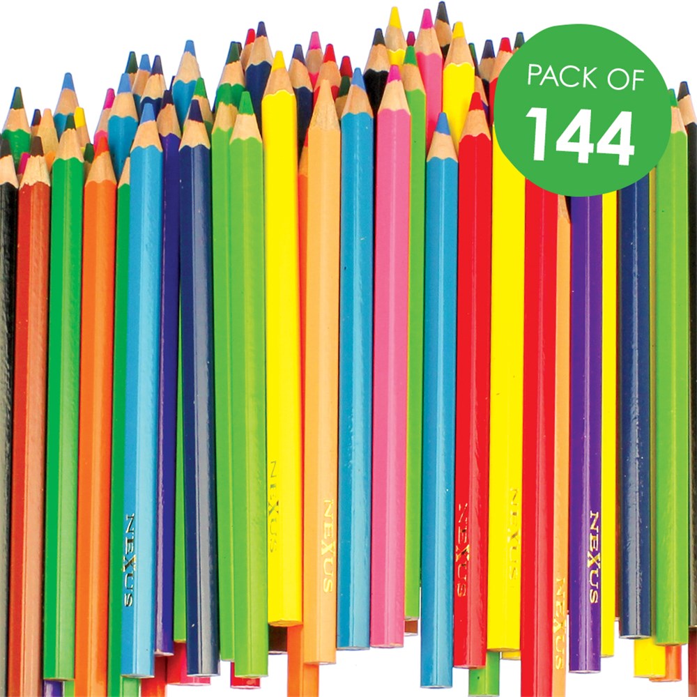 NEXUS Jumbo Cromo Colour Pencils - Pack of 144 | Pencils | CleverPatch ...