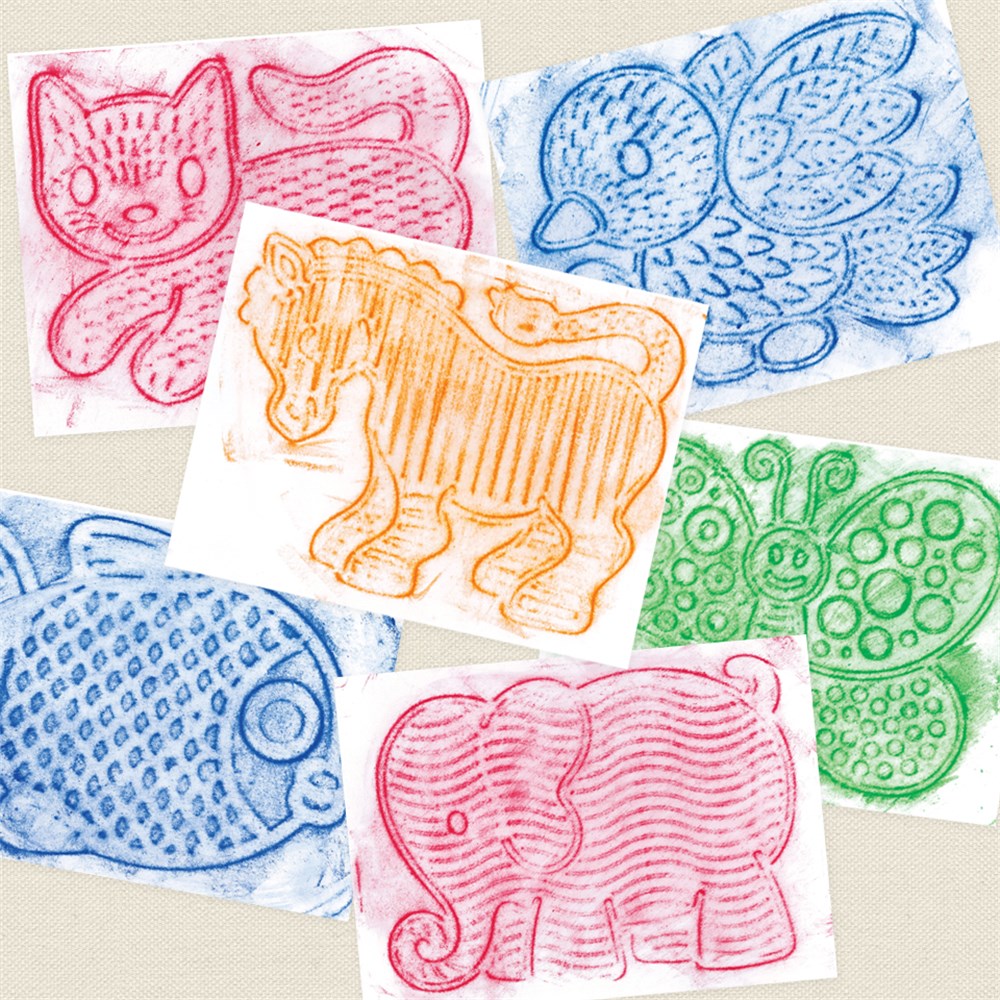 Junior Rubbing Plates - Pack of 6 | Rubbing Plates | CleverPatch - Art ...