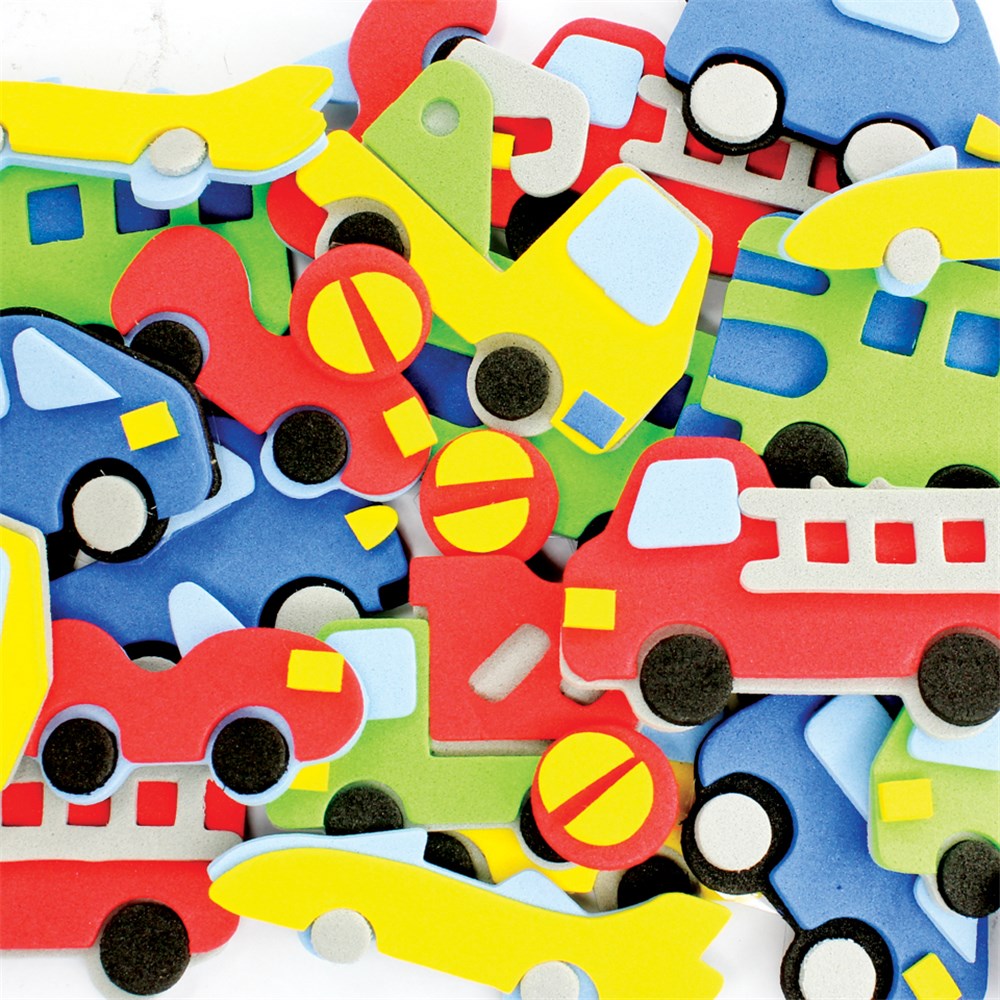 Foam Transport Stickers - Pack of 30 | Collage & Craft | CleverPatch ...