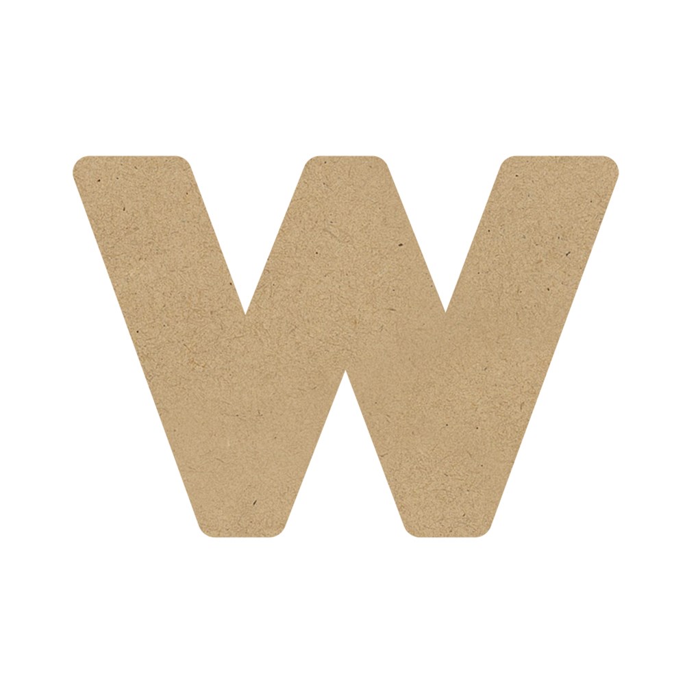 3D Wooden Letter - Lowercase - w | Wood | CleverPatch - Art & Craft ...
