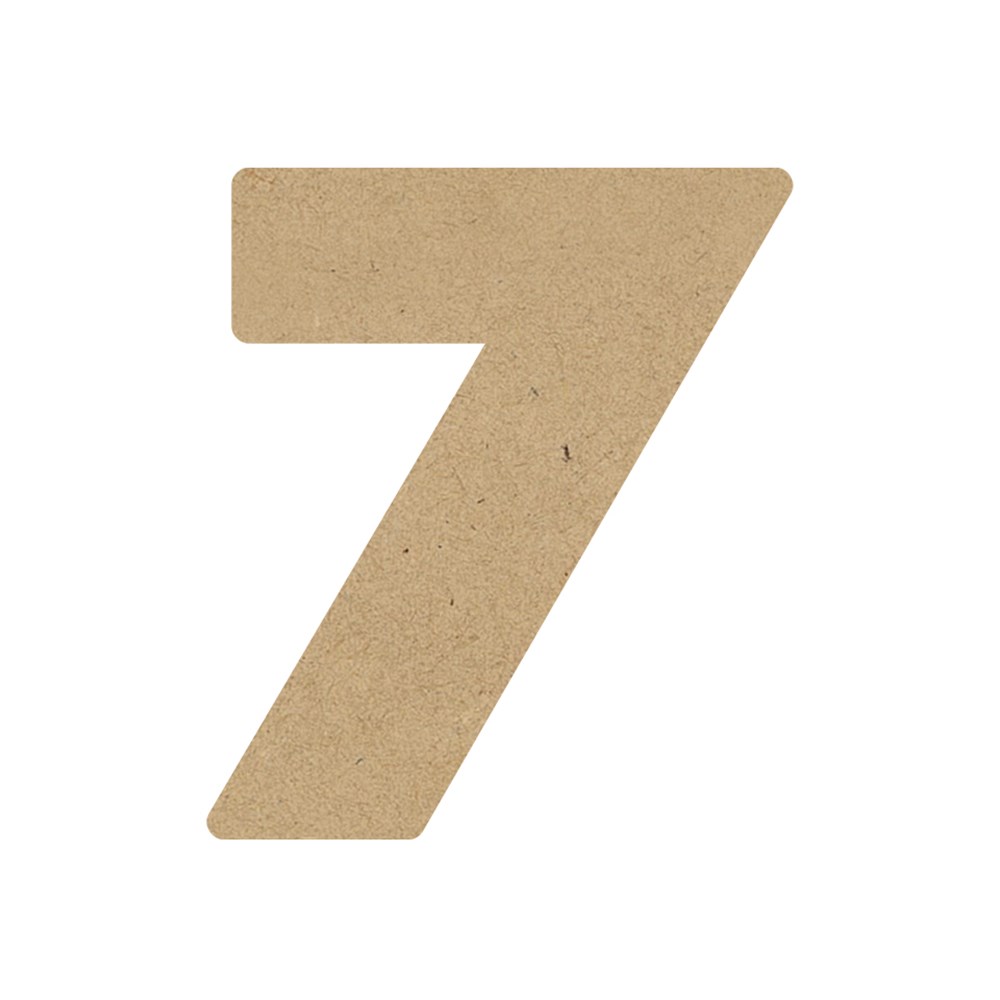 3D Wooden Number - 7 | Wood | CleverPatch - Art & Craft Supplies