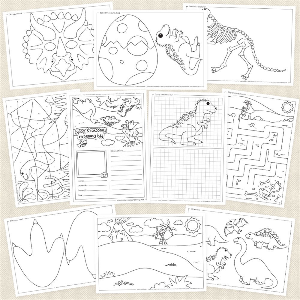 All About Dinosaurs Blackline Masters - Pack of 10 | Blackline Masters ...