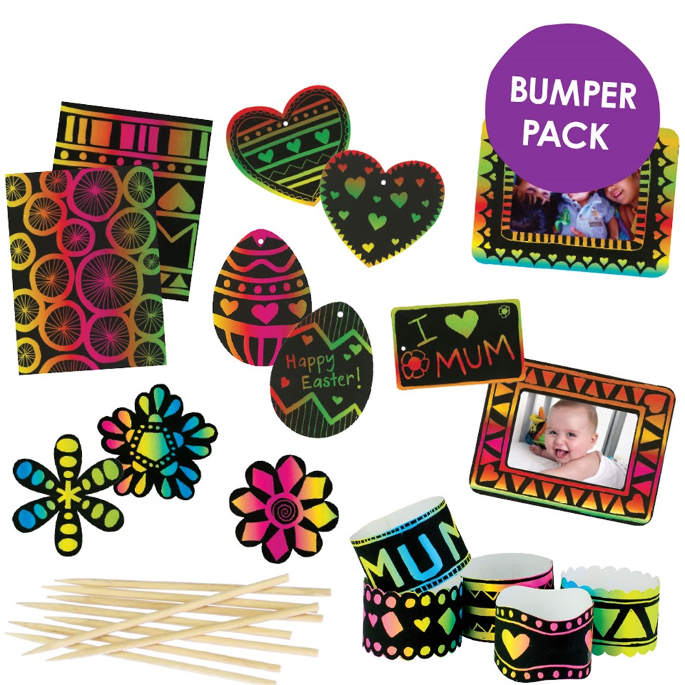 Easter & Mother's Day Scratch Board Bumper Pack | Activity & Bumper Packs | CleverPatch - Art ...