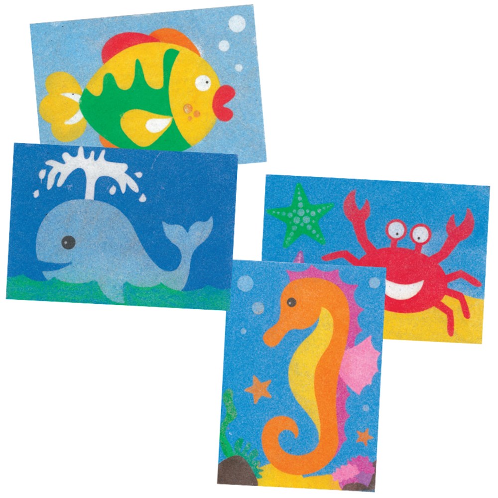 Sea Animals Sand Art Sheets - Pack of 20 | Sand Art | CleverPatch - Art ...