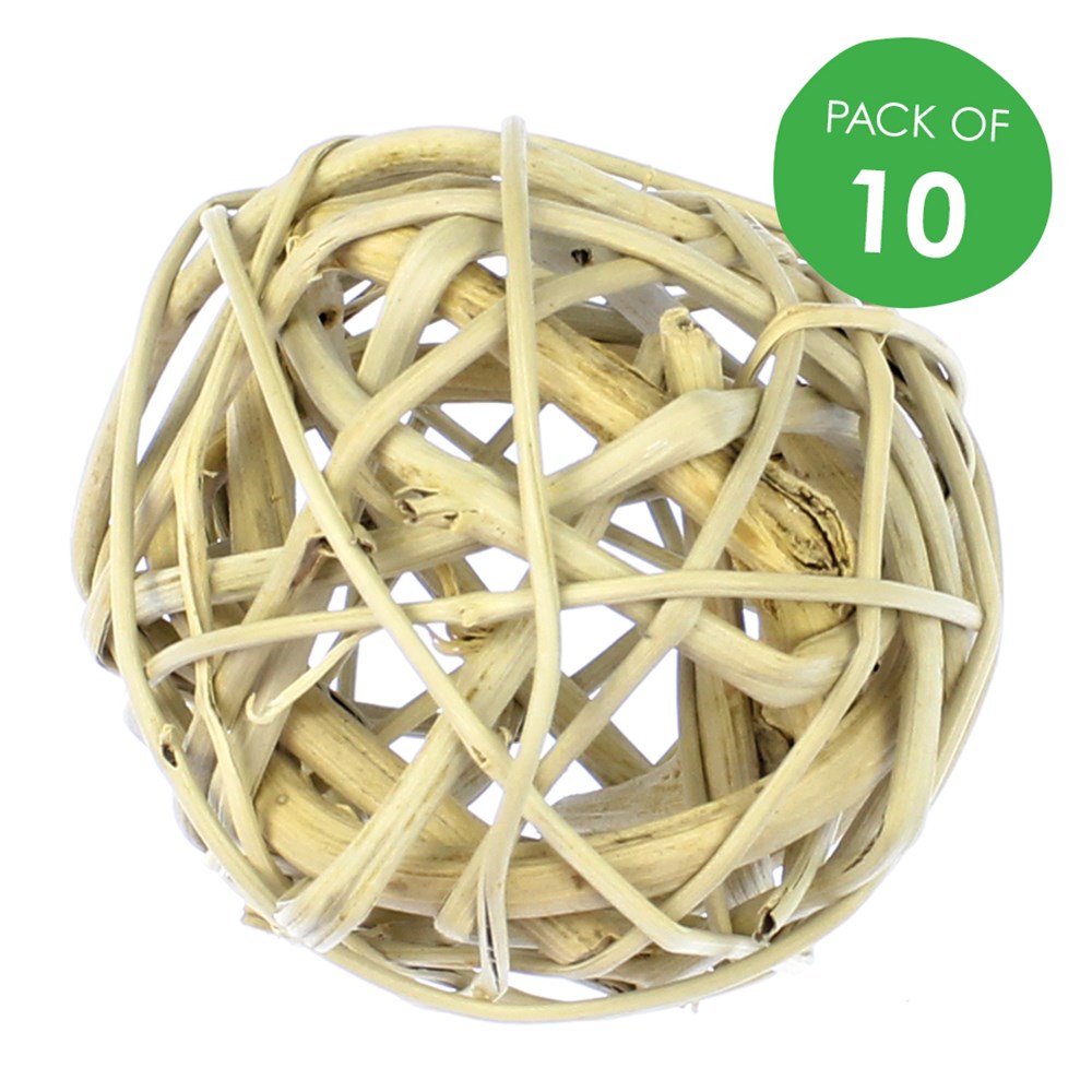 Branch Balls - 6cm - Pack of 10 | Natural Christmas Craft | CleverPatch ...