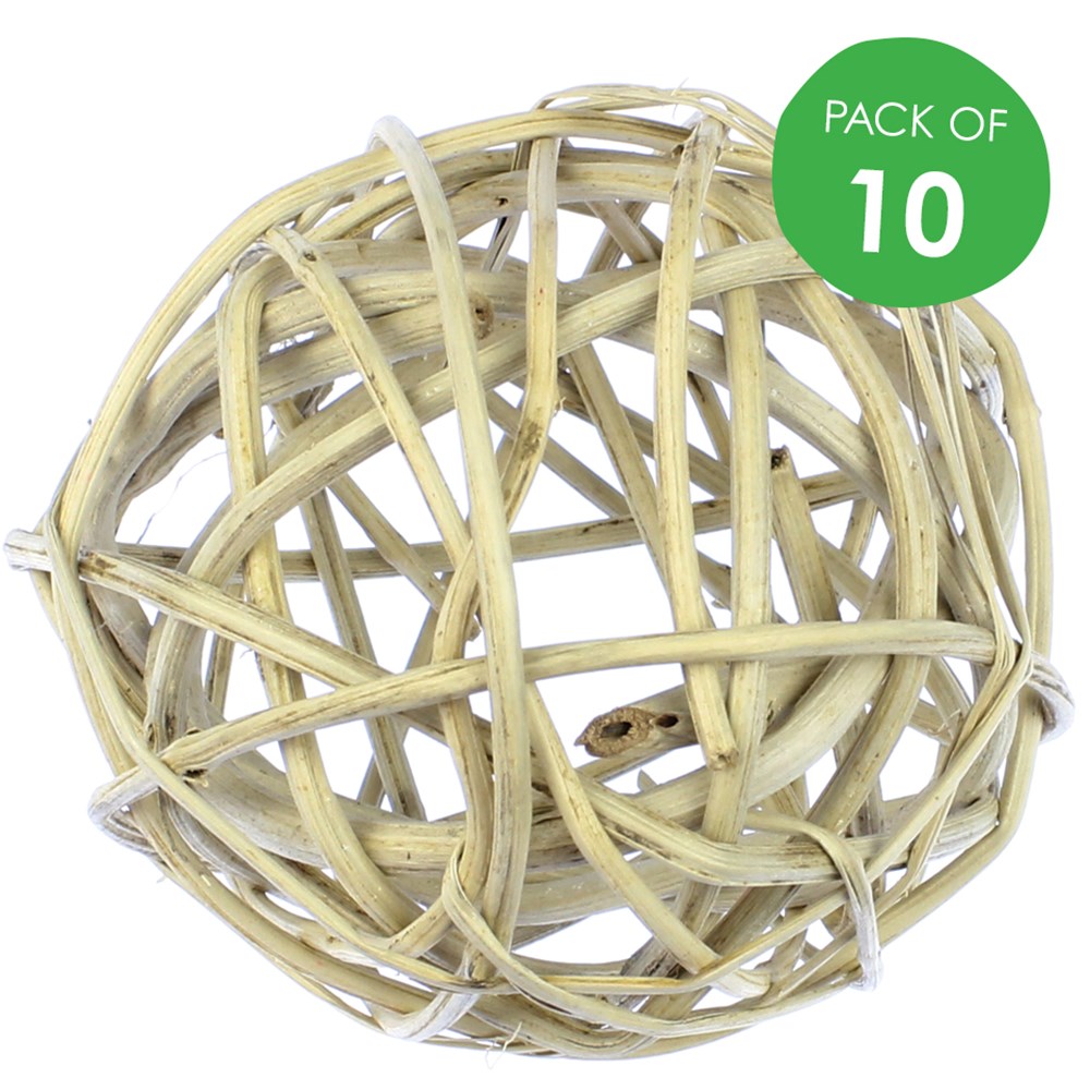 Branch Balls - 8cm - Pack of 10 | Natural Christmas Craft | CleverPatch ...
