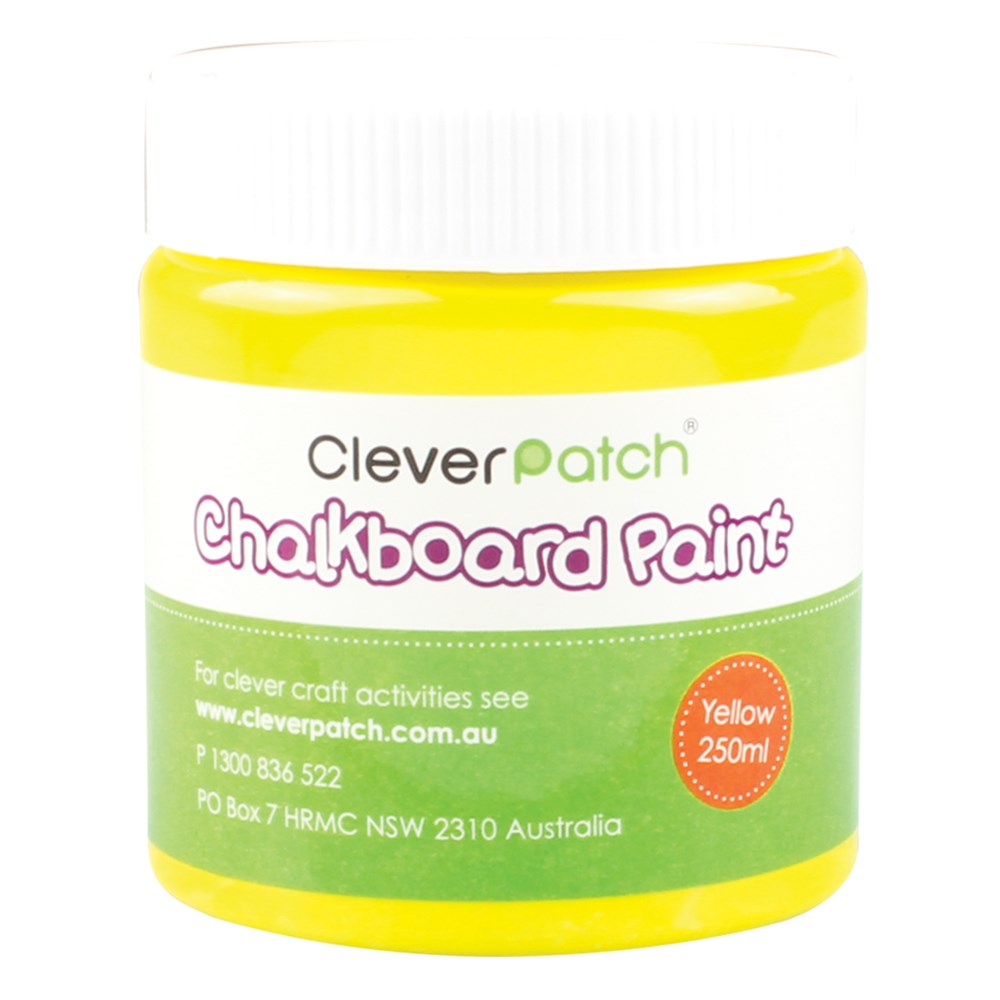 CleverPatch Chalkboard Paint - Yellow - 250ml | Chalk | CleverPatch ...