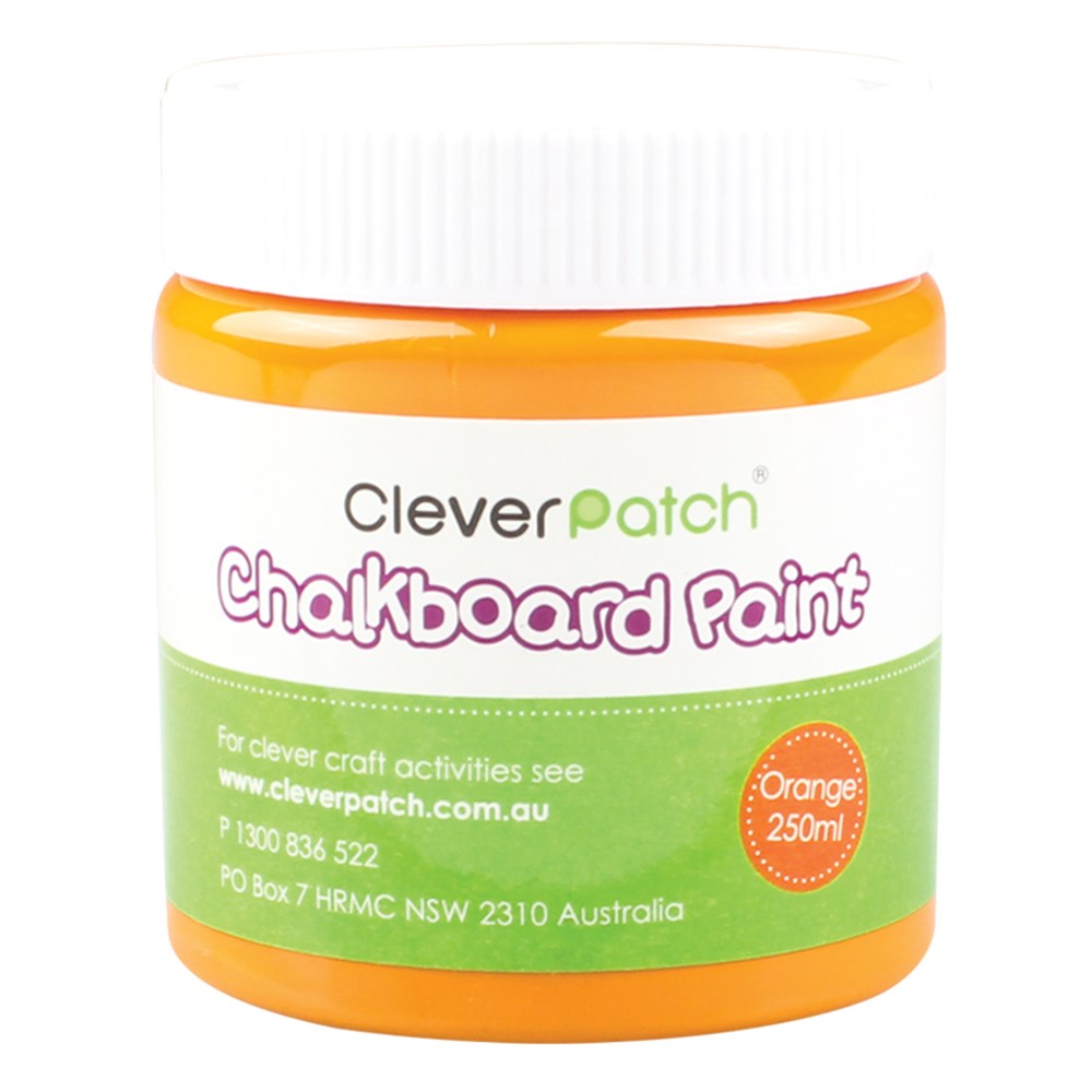 CleverPatch Chalkboard Paint - Orange - 250ml | Chalk | CleverPatch ...