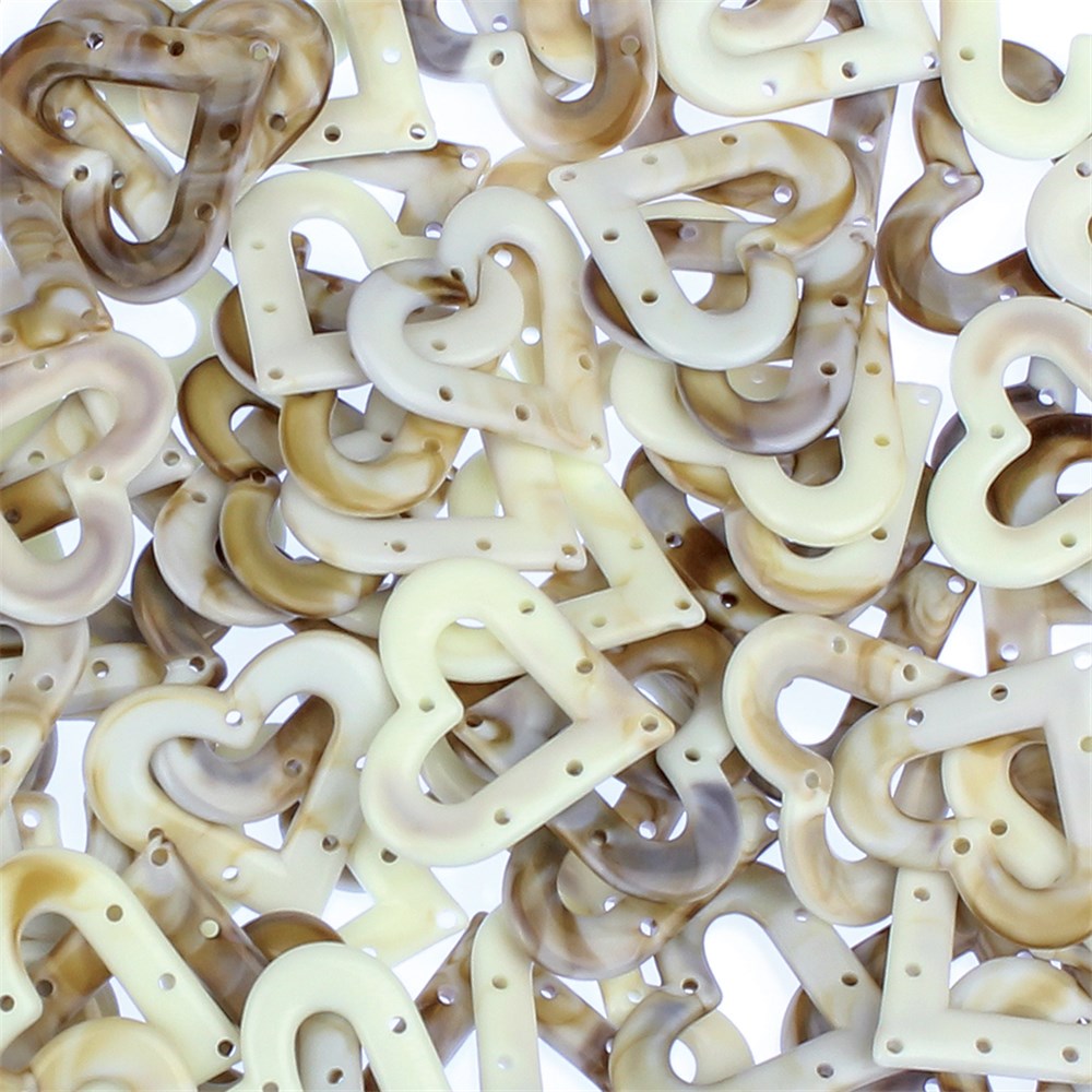 Imitation Shell Beads - Heart - 150g Pack | Beads & Jewellery Making ...