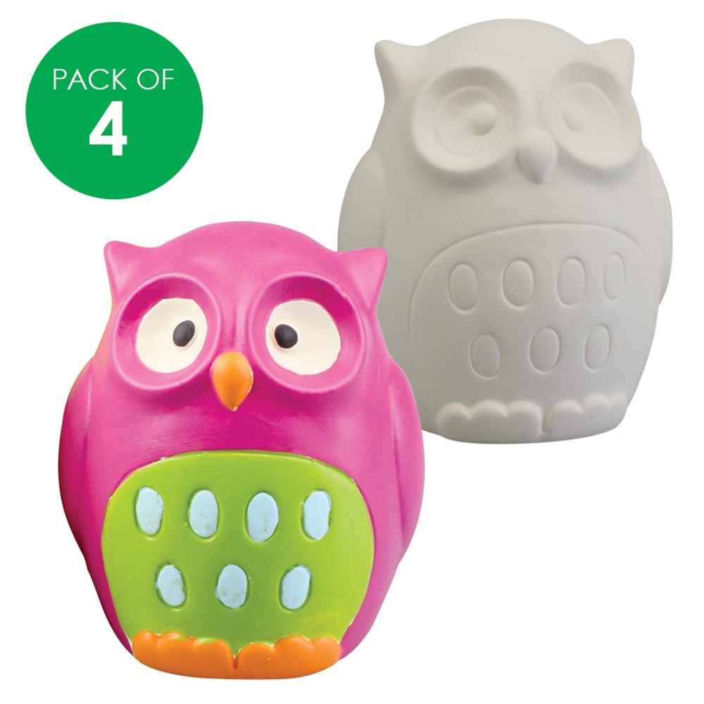 Ceramic Owl Money Box - Pack of 4 | Ceramic | CleverPatch - Art & Craft ...