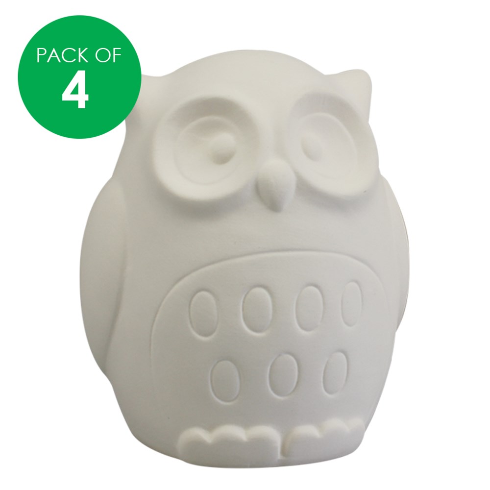 Ceramic Owl Money Box - Pack of 4 | Ceramic | CleverPatch - Art & Craft ...