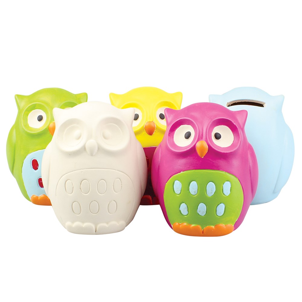 Ceramic Owl Money Box - Pack of 4 | Ceramic | CleverPatch - Art & Craft ...