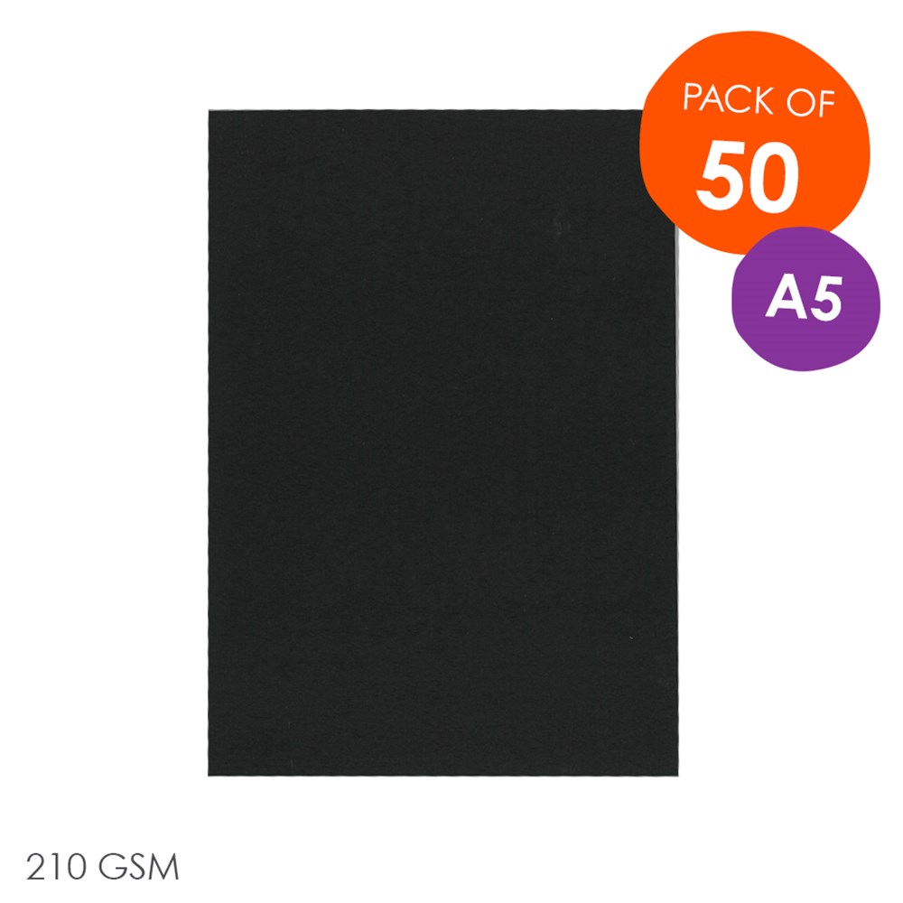Quill MultiBoard - Black - A5 - Pack of 50 | Coloured Card ...