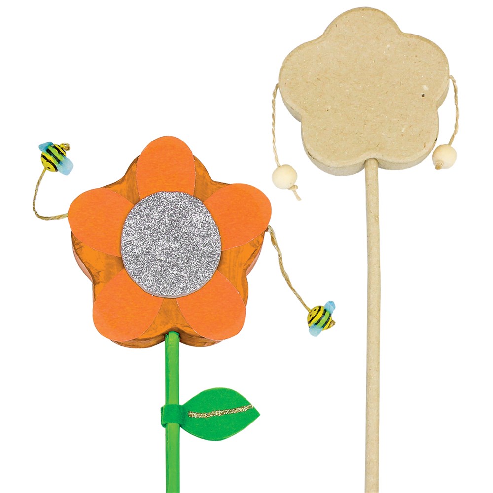 Papier Mache Tic Toc Drum - Flower | Papier Mache | CleverPatch - Art ...