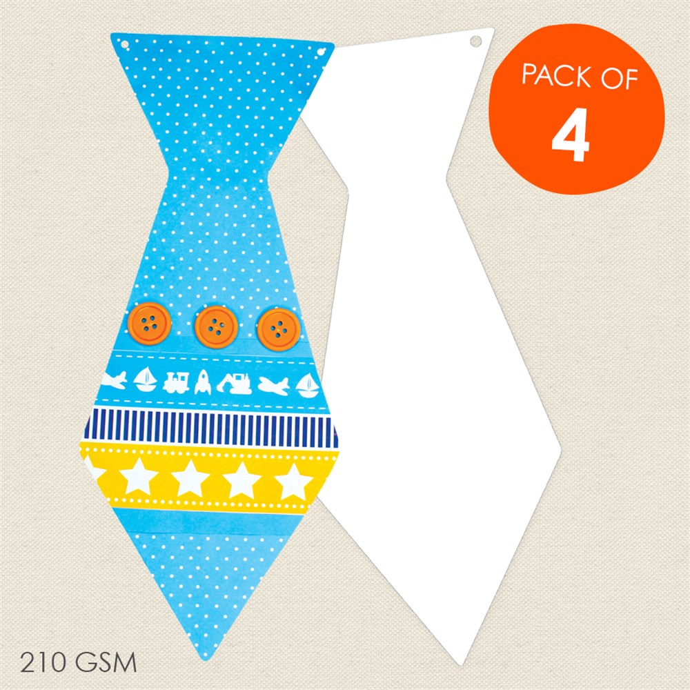 Cardboard Ties - White - Pack of 4 | Paper Activities | CleverPatch ...