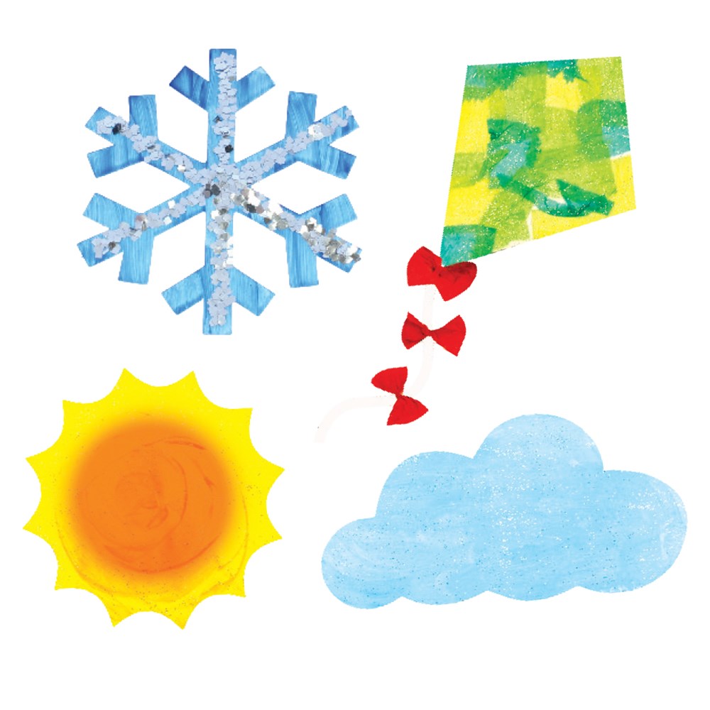 Cardboard Weather Shapes - White - Pack of 6 | Paper Activities ...