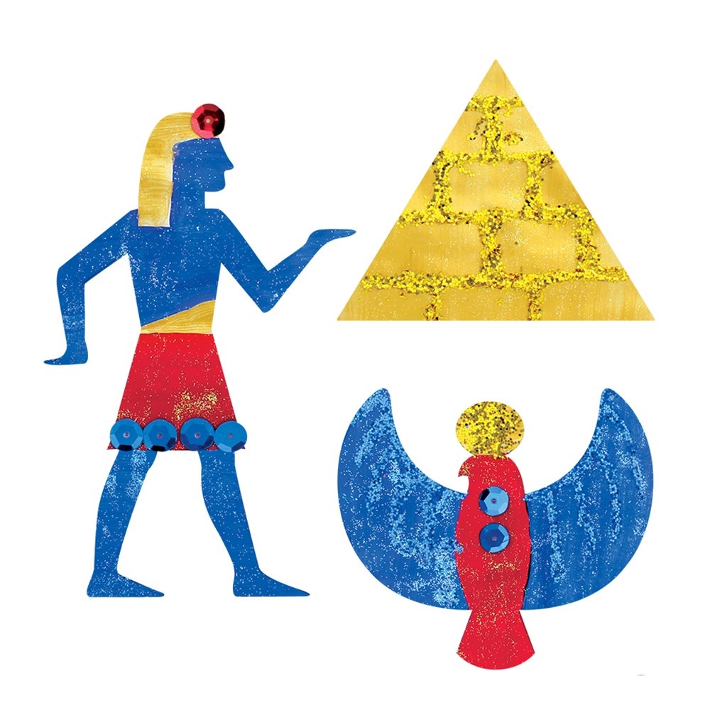 Cardboard Egyptian Shapes - White - Pack of 6 | Paper Activities ...