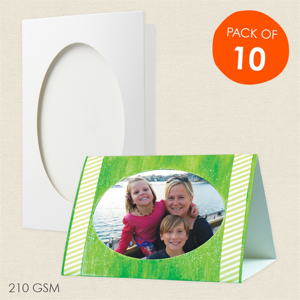 Cardboard Photo Greeting Cards - White - Pack of 10 | Card Making ...