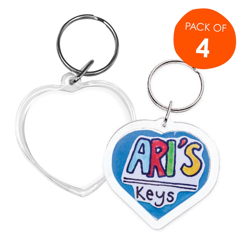Key Tags - Heart - Pack of 4 | Collage & Craft | CleverPatch - Art ...
