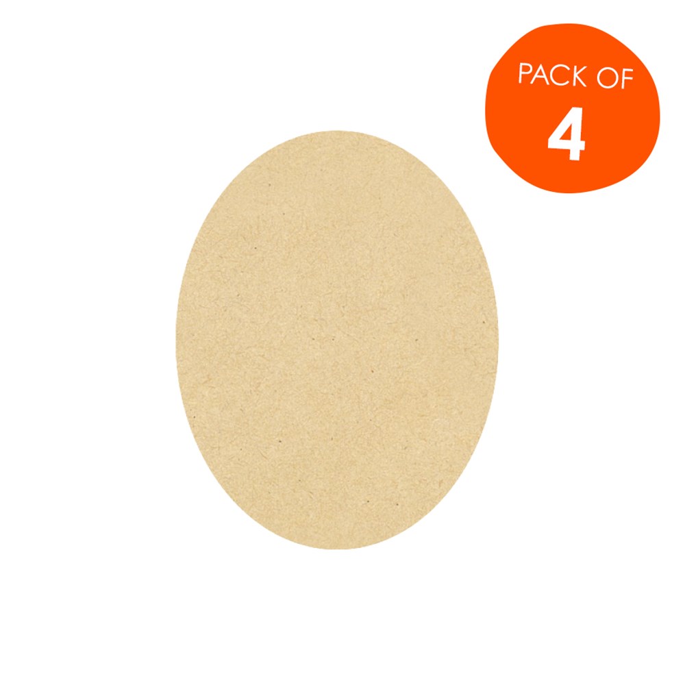 Wooden Oval Shapes - Pack of 4 | Wooden Shapes | CleverPatch - Art ...