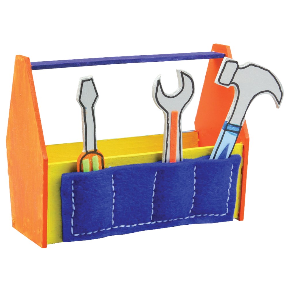 Wooden Tool Box - Each | Wooden Craft | CleverPatch - Art & Craft Supplies