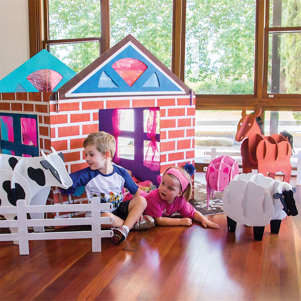 Giant 3D Wooden Farm Animals & Fence Bumper Pack - 3D Wooden Shapes ...