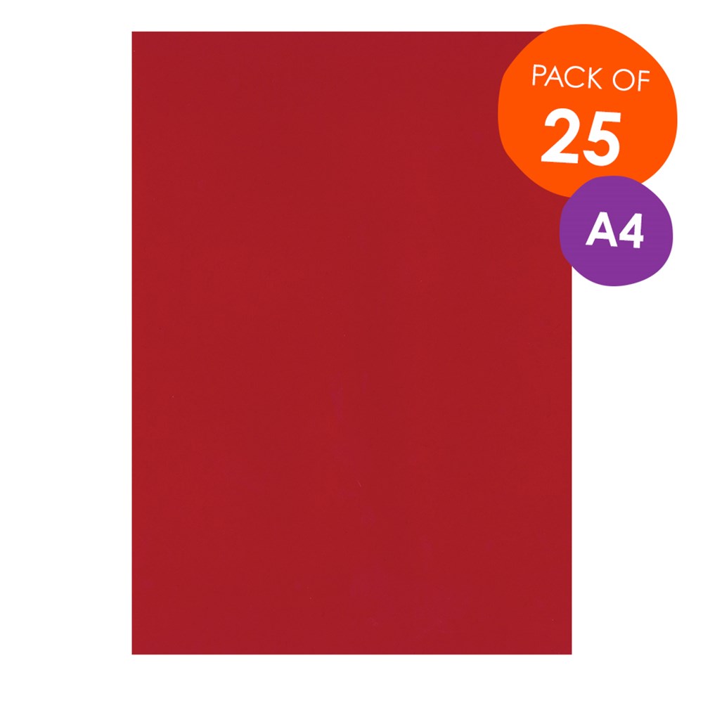 Cover Paper - Red - A4 - Pack of 25 | Cover Paper | CleverPatch - Art ...
