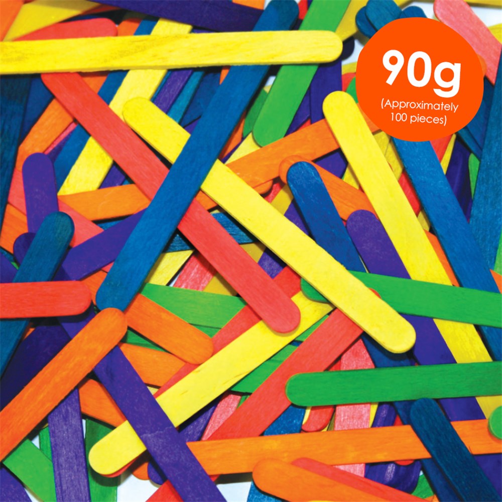 Popsticks - Coloured - 90g Pack | Popsticks & Matchsticks | CleverPatch ...