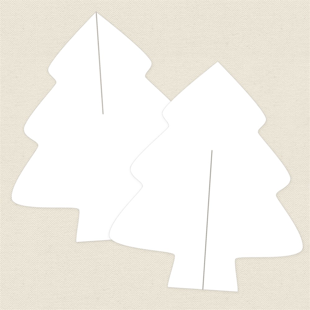 Cardboard 3D Christmas Trees - White - Pack of 10 | Paper Activities ...