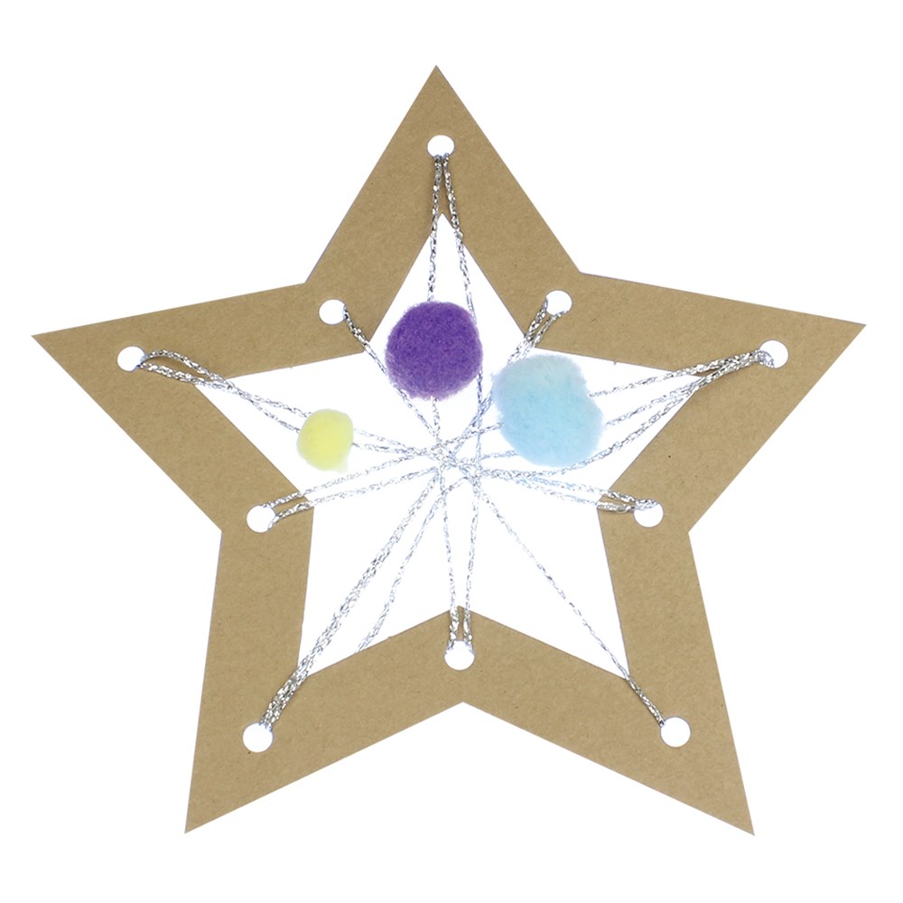 Cardboard Weaving Stars - Brown - Pack of 5 | Natural Christmas Craft ...
