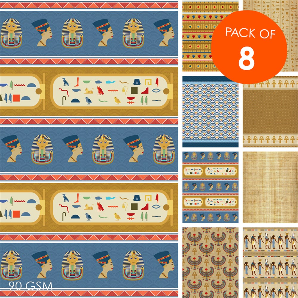 Egyptian Craft Paper - Pack of 8 | Specialty Papers | CleverPatch - Art ...