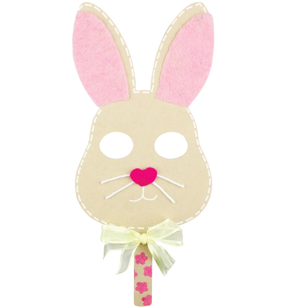 Wooden Bunny Masks - Pack of 2 | Masks | CleverPatch - Art & Craft Supplies