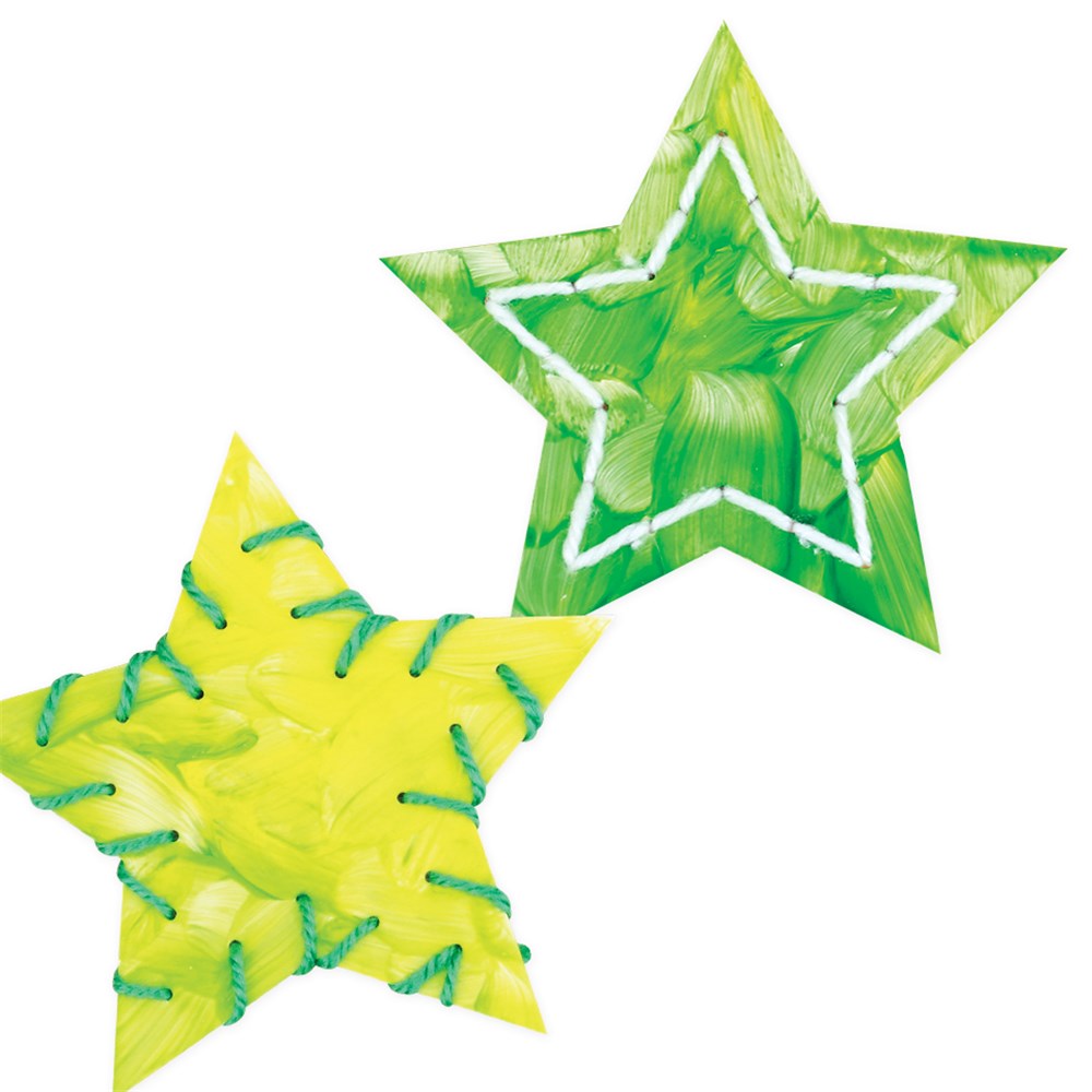 Cardboard Sewing Stars - White - Pack of 4 | Weaving & Lacing ...