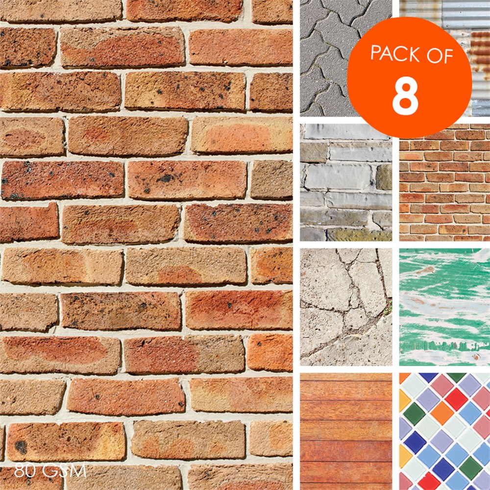 Building Materials Craft Paper - Pack of 8 | Paper | CleverPatch - Art ...