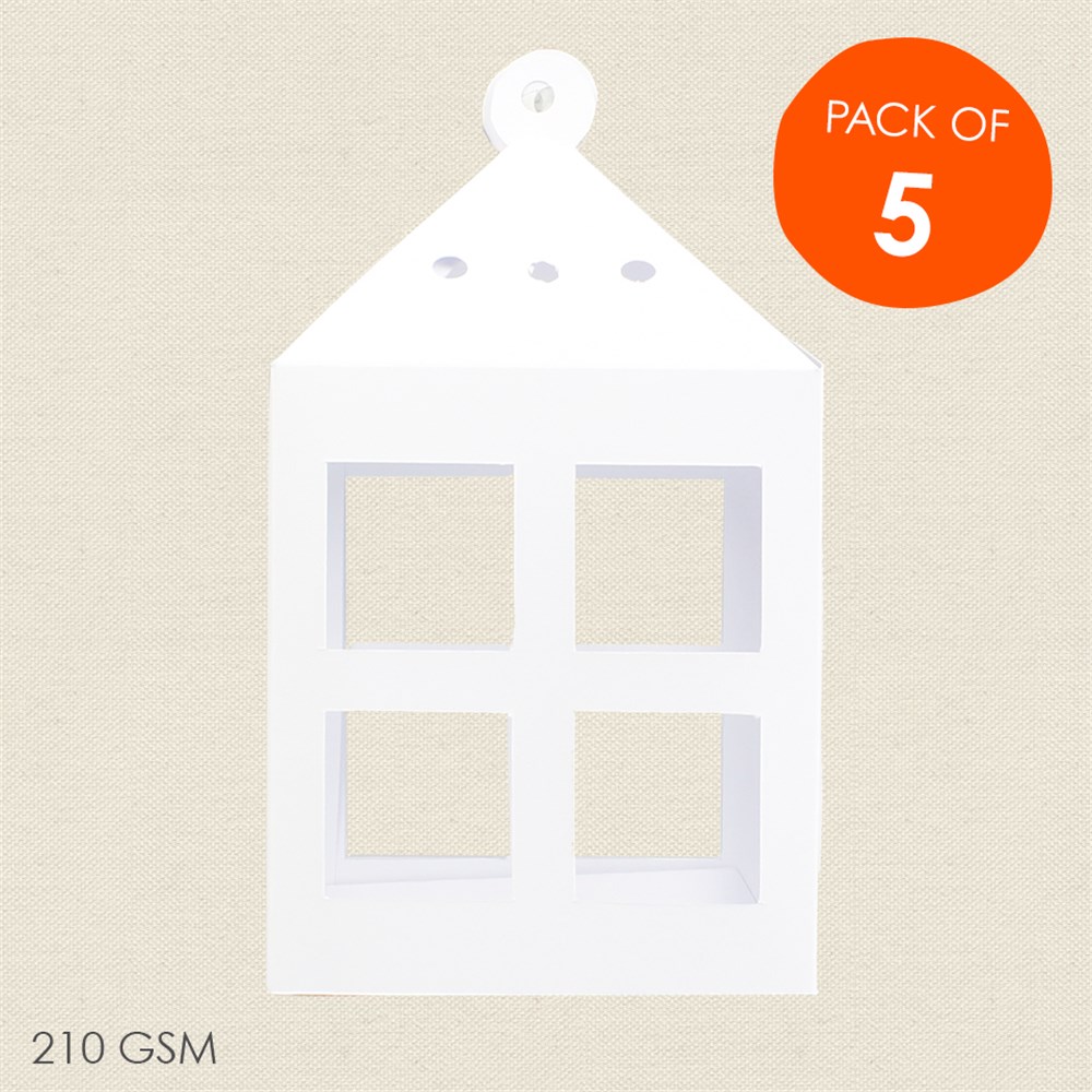 Cardboard Lanterns - White - Pack of 5 | Paper Activities | CleverPatch ...