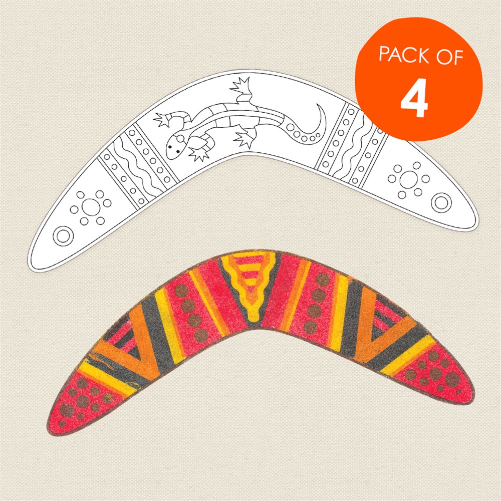 Boomerang Sand Art Shapes - Pack of 4 | NAIDOC Week | CleverPatch - Art ...