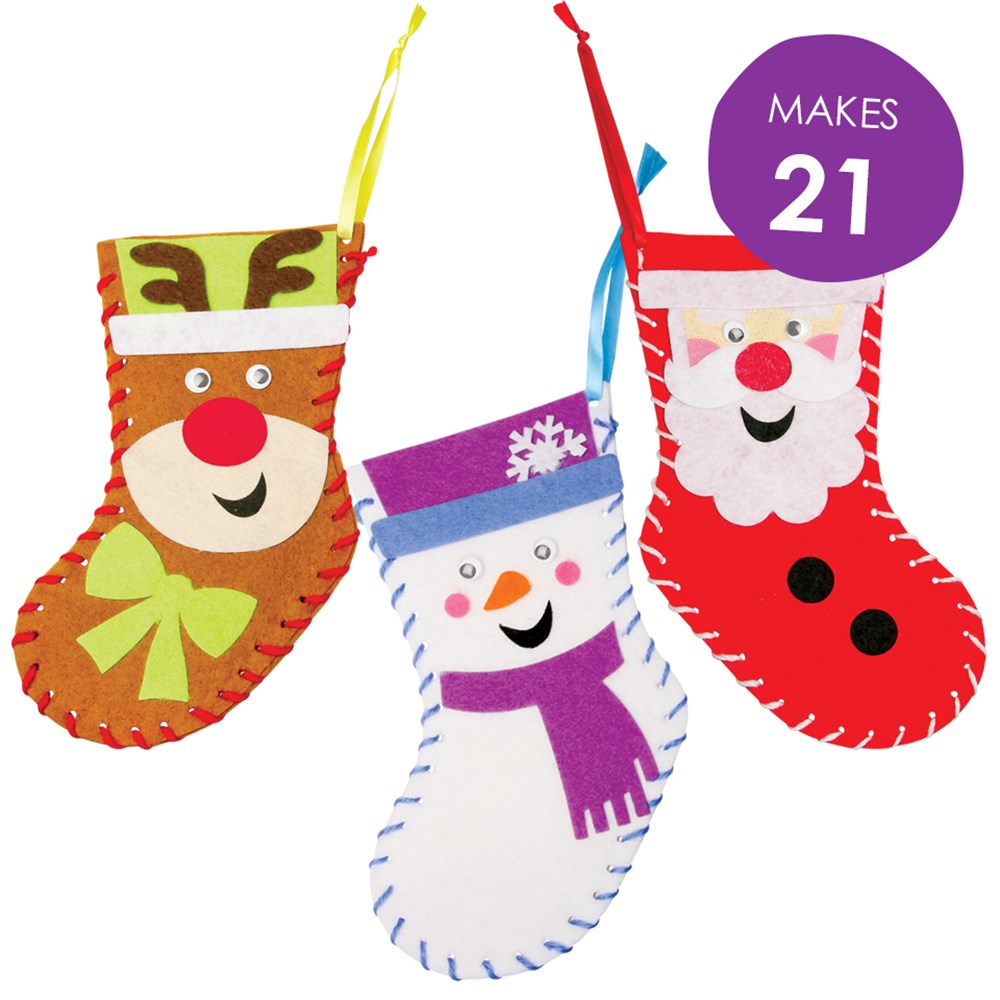 Christmas Character Felt Stocking Activity Pack | Collage & Craft ...