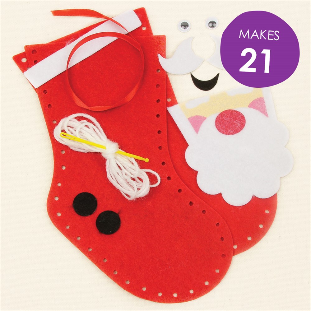 Christmas Character Felt Stocking Activity Pack | Collage & Craft ...