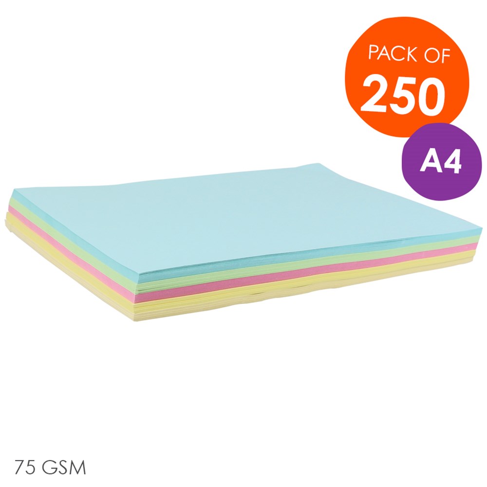 CleverPatch Copy Paper - Pastels - A4 - Pack of 250 | Coloured Paper ...