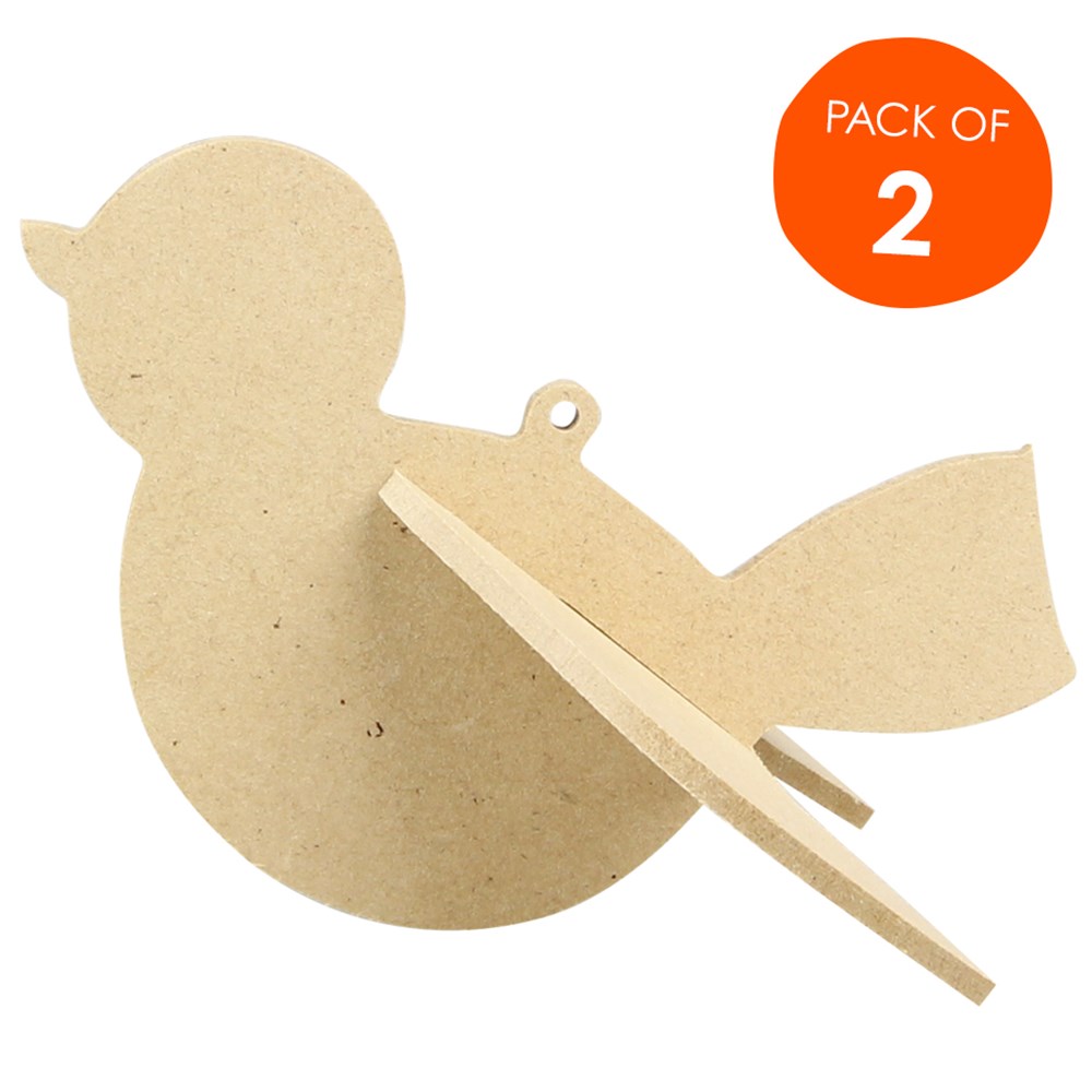 3D Wooden Robin - Pack of 2 | Wood Craft | CleverPatch - Art & Craft ...