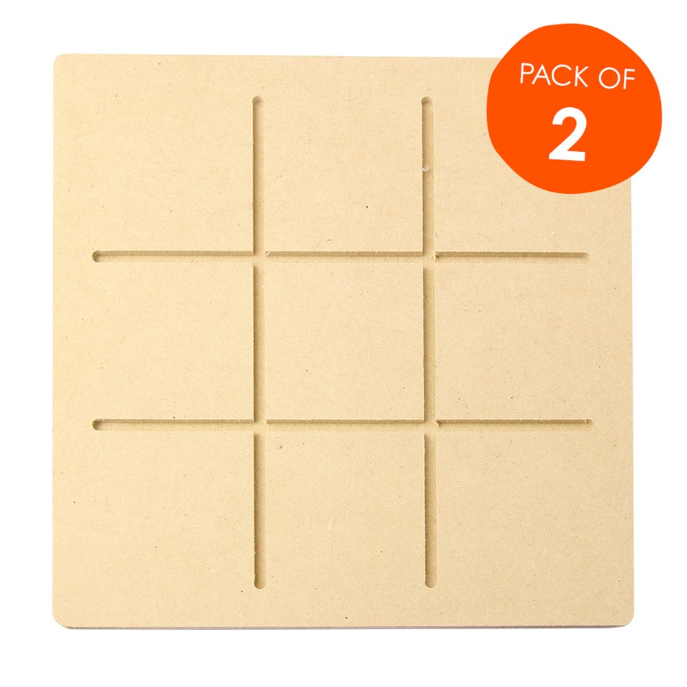 Wooden Tic Tac Toe Boards - Pack of 2 | Wooden Craft | CleverPatch ...