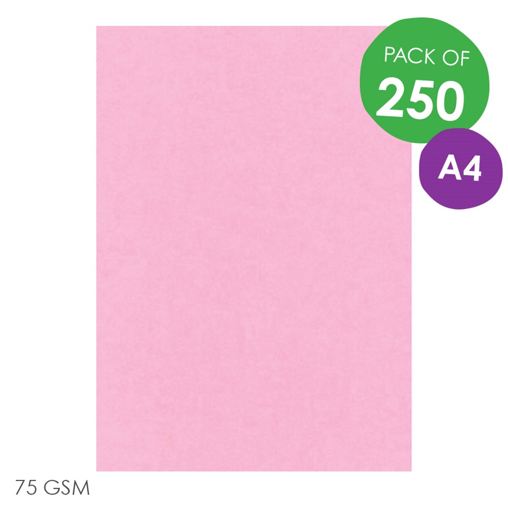 CleverPatch Copy Paper - Pastel Pink - A4 - Pack of 250 | Coloured ...
