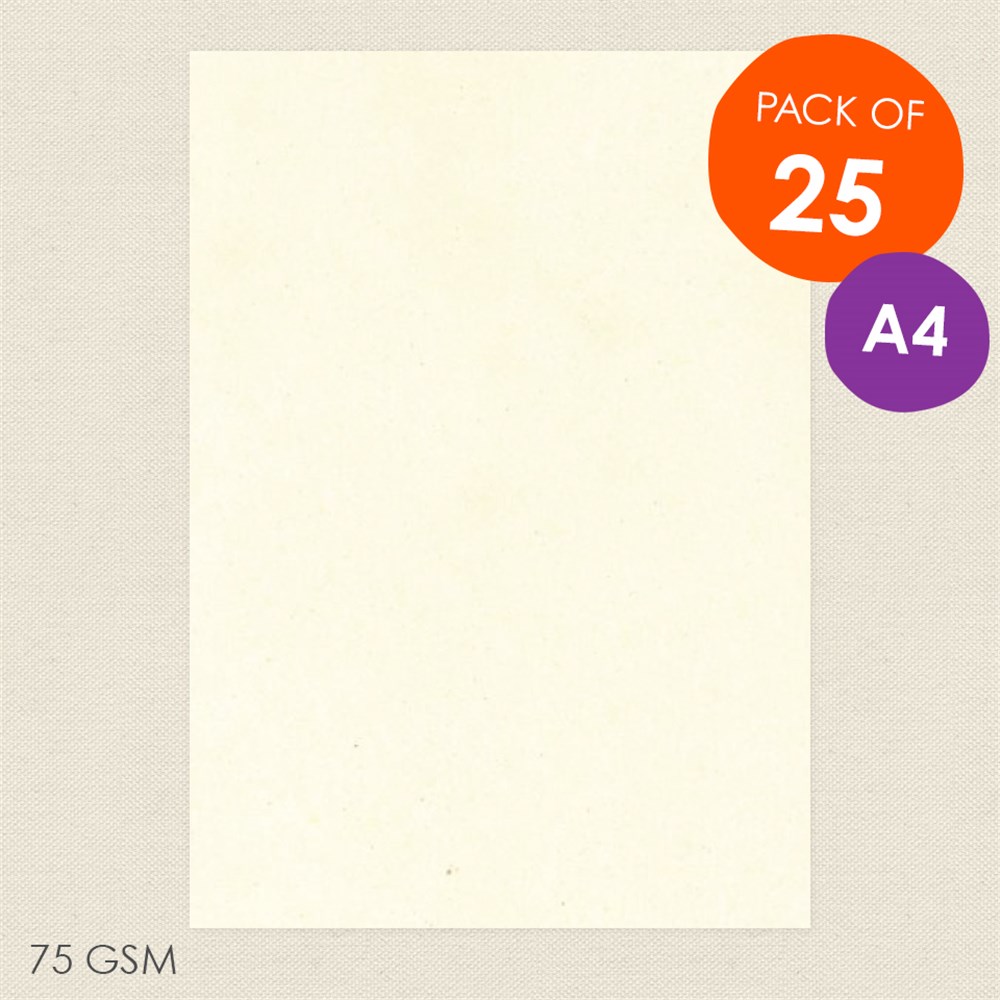 CleverPatch Copy Paper - Cream - A4 - Pack of 25 | Coloured Paper ...